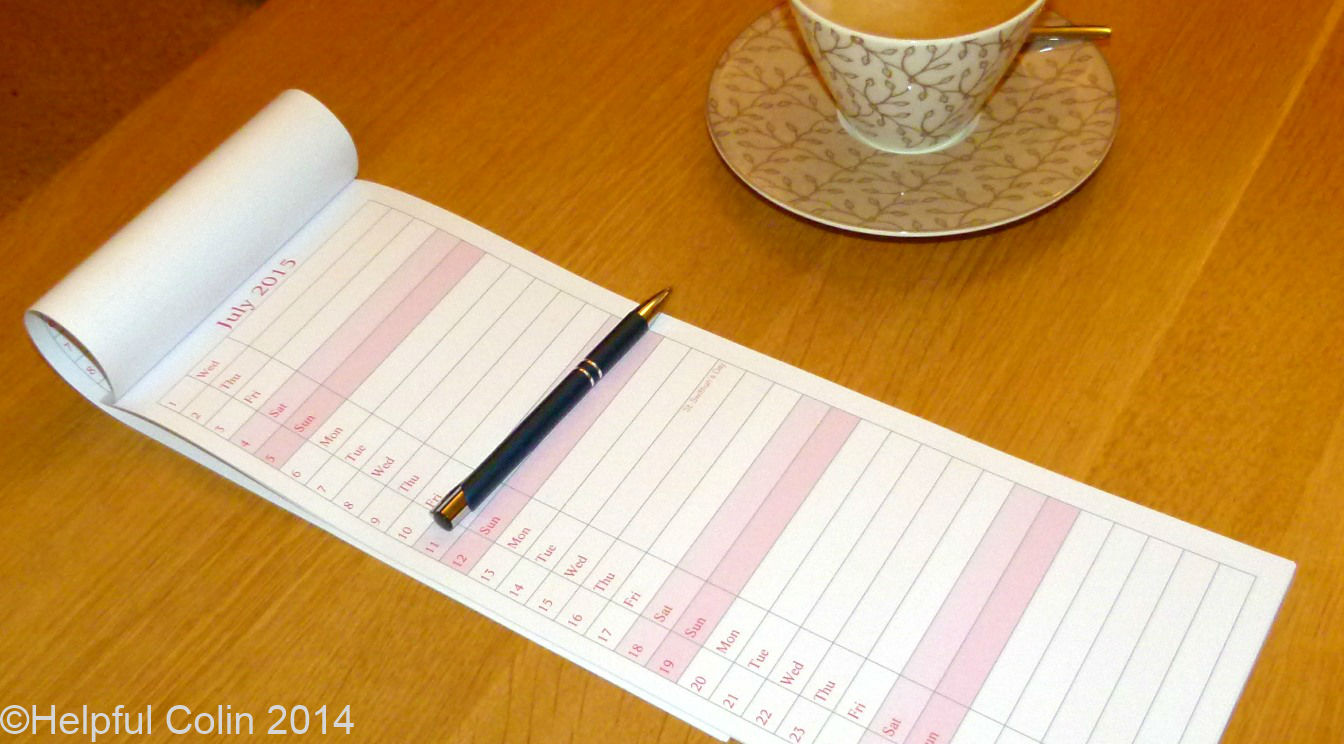 Print A Long Thin Calendar For Any Year - Helpful Colin